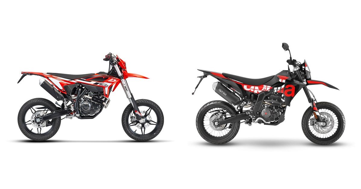 Motorrad Vergleich Beta RR Motard 125 T 2024 vs. Aprilia SX 125 2026