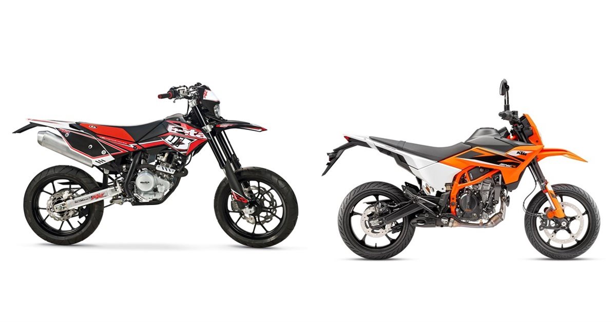 Beta RR Motard 125 4T 2015 vs KTM 125 SMC R 2025