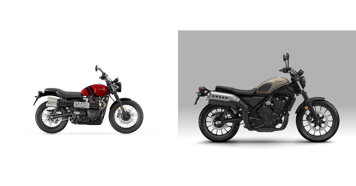 Motorrad Vergleich Triumph Scrambler 900 2023 vs. Honda CL500 2026