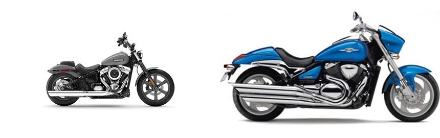 Harley-Davidson Street Bob 117 2026 vs Suzuki Intruder M1500 2009