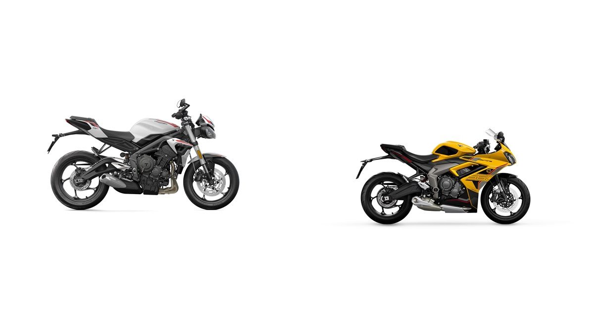 Motorrad Vergleich Triumph Street Triple S A2 2021 vs. Triumph Daytona ...