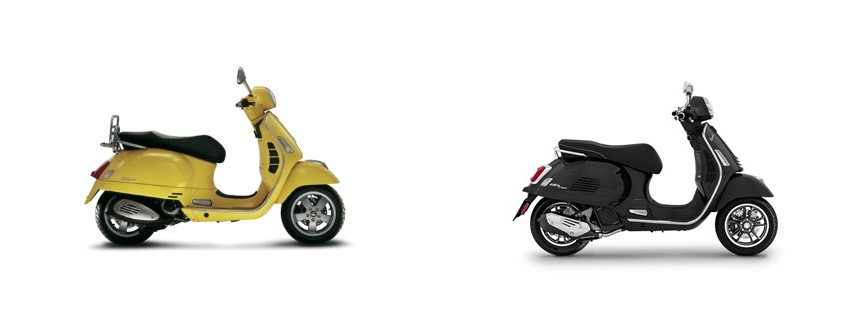 Motorrad Vergleich Vespa GTS 125 2007 vs. Vespa GTS 125 Super 2025