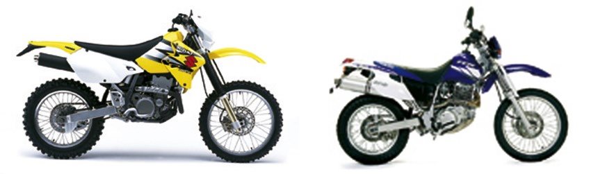 Motorrad Vergleich Suzuki DR-Z 400 E 2005 vs. Yamaha TT 600 RE 2005