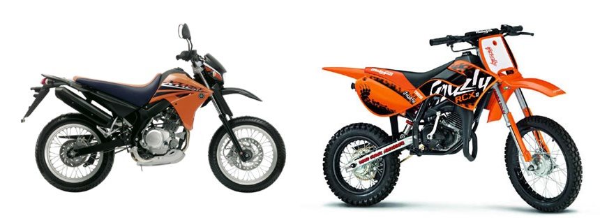 Motorrad Vergleich Yamaha XT 125 X 2007 vs. Malaguti RCX 12 Evo 2009