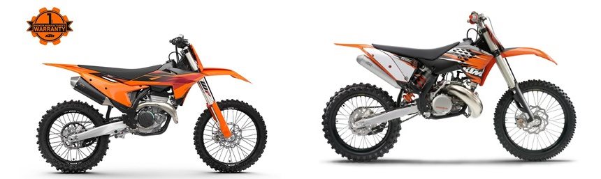 Motorrad Vergleich KTM 350 SX-F 2027 vs. KTM 250 SX 2010