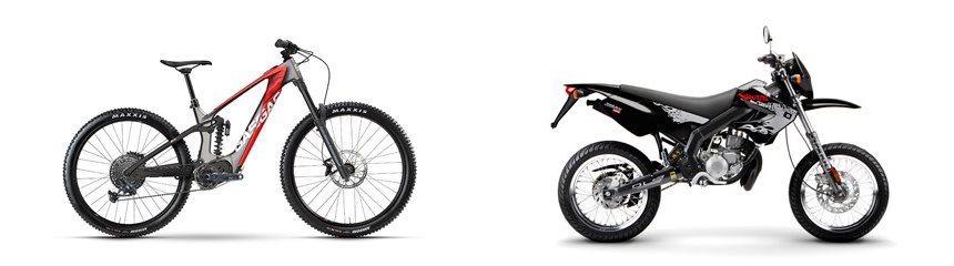 Motorrad Vergleich GasGas E-Bicycles ECC4 2024 vs. Derbi Senda X-Race ...