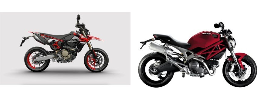 Motorrad Vergleich Ducati Hypermotard 698 Mono RVE 2024 vs. Ducati ...