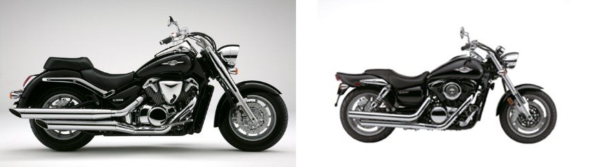 Motorrad Vergleich Suzuki Intruder C1800R 2008 vs. Suzuki VZ 1600 ...