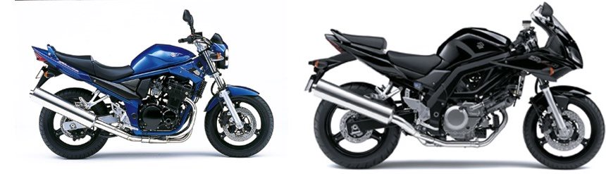 Motorrad Vergleich Suzuki Bandit 650 2005 vs. Suzuki SV 650S 2007