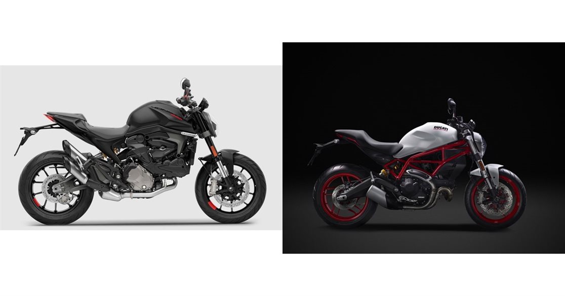 Motorrad Vergleich Ducati Monster 2023 vs. Ducati Monster 797 2018