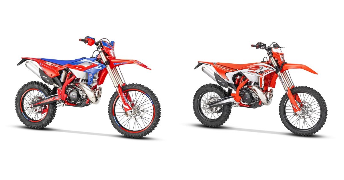 Motorrad Vergleich Beta RR 250 Racing 2023 vs. Beta RR X-PRO 2T 250 2025