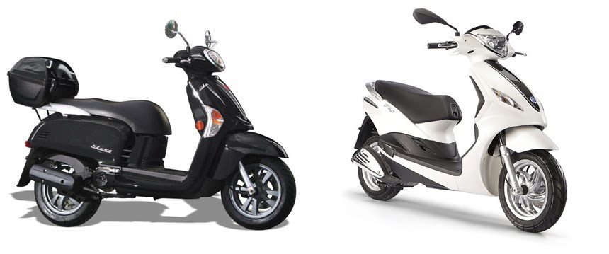 Kymco Like 50 2012 vs Piaggio Fly 50 2T 2014