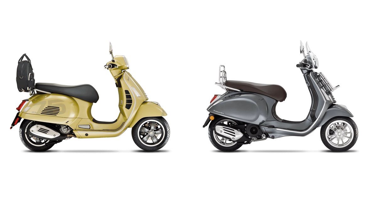 Motorrad Vergleich Vespa Gts 300 Hpe Super Tech 75th Anniversary