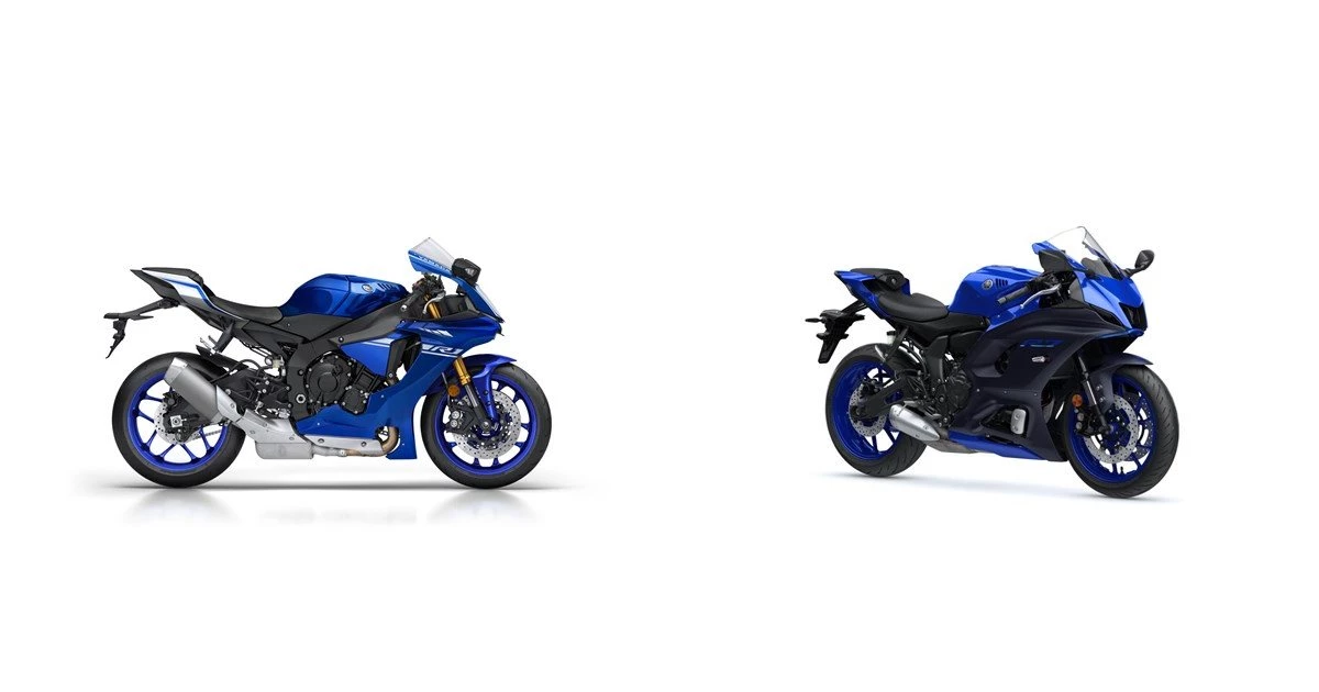 Motorrad Vergleich Yamaha R1 2019 vs. Yamaha R7 2021
