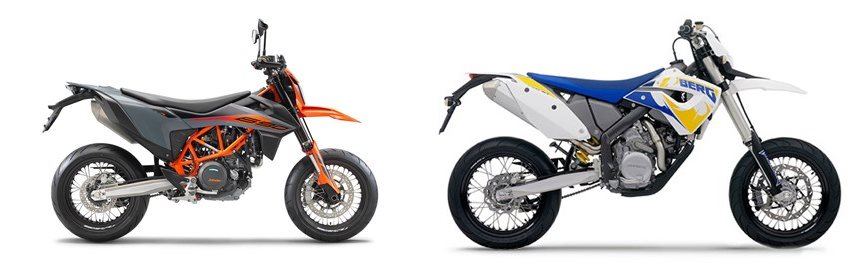 Motorrad Vergleich KTM 690 SMC R 2021 vs. Husaberg FS 570 2010