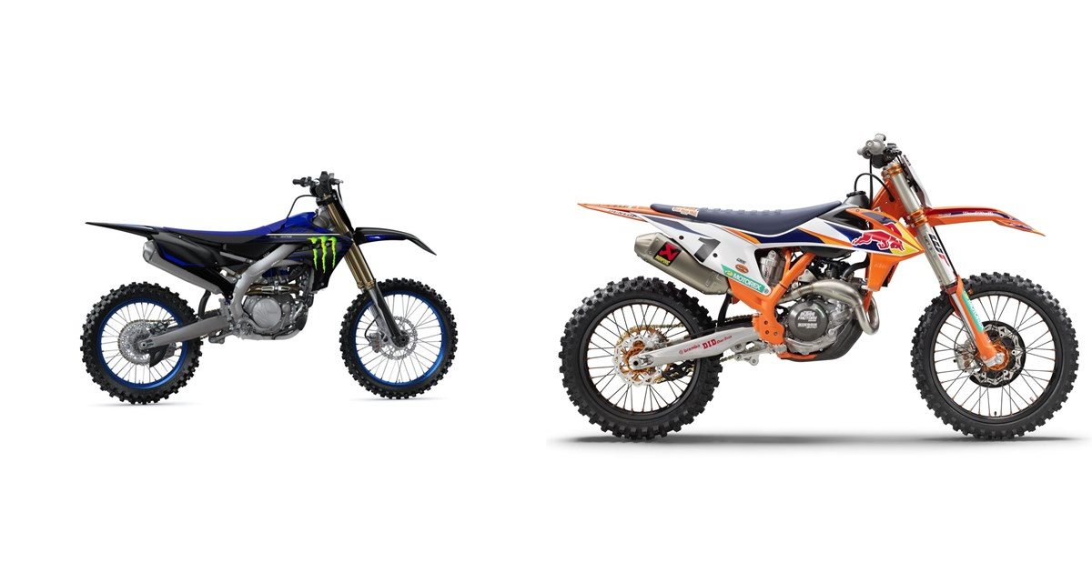 Yamaha YZ450F Monster Energy Edition 2021 vs KTM 450 SX-F Factory ...