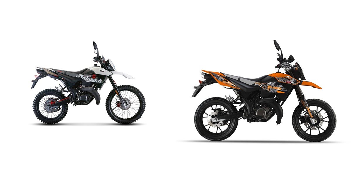 Motorrad Vergleich Malaguti XTM 50 2020 vs. KSR Moto TR 50 SM 2019