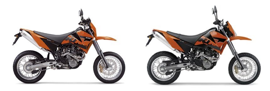KTM 625 SMC 2005 vs KTM 640 LC4 Supermoto 2006