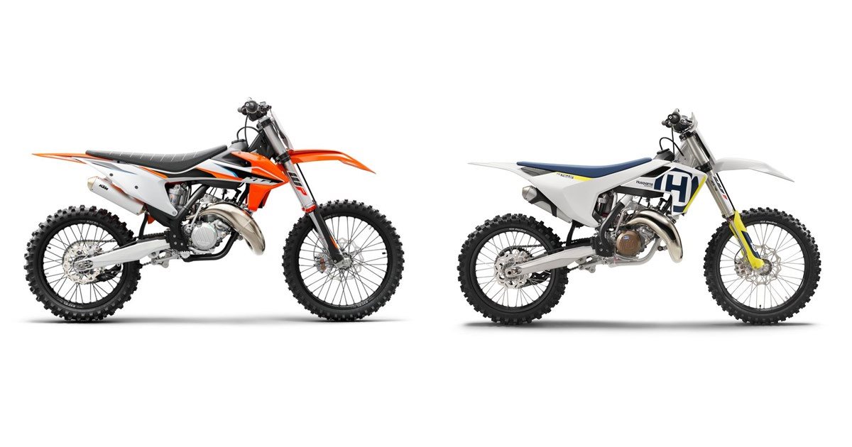 Motorrad Vergleich KTM 125 SX 2021 vs. Husqvarna TC 125 2018