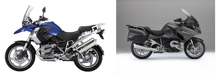Motorrad Vergleich BMW R 1200 GS 2009 vs. BMW R 1200 RT 2015