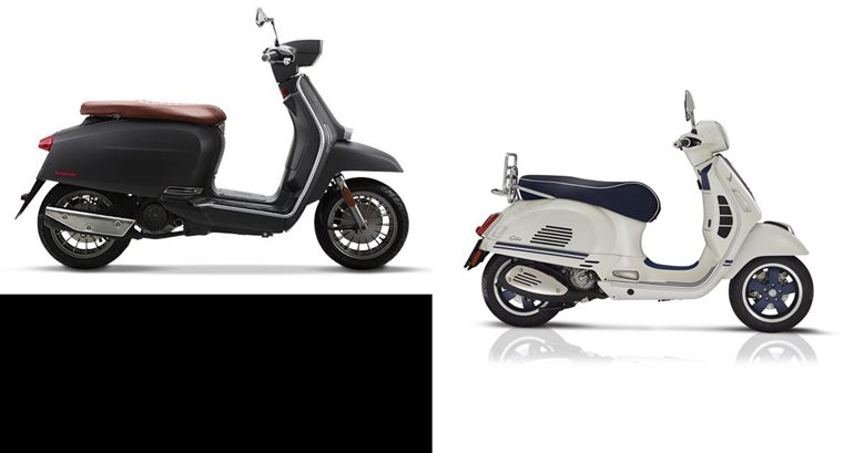 Motorrad Vergleich Lambretta V125 Special 2021 vs. Vespa GTS 125 iGet Yacht Club 2020