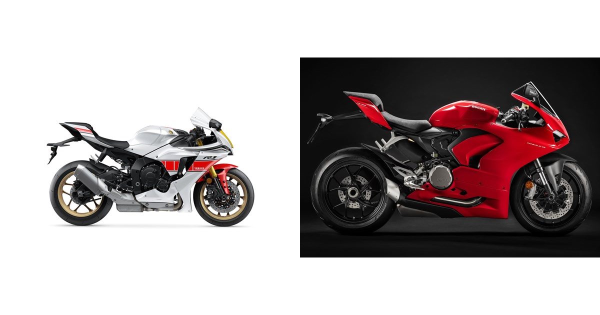 Yamaha R1 World GP 60th Anniversary 2021 vs Ducati Panigale V2 2020