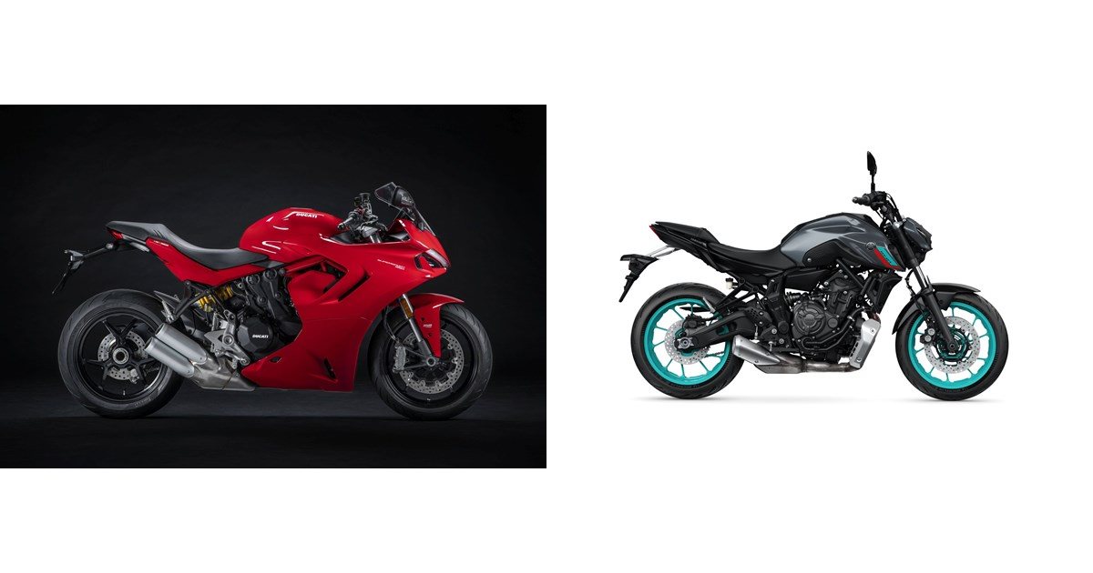 Ducati SuperSport 950 2021 vs Yamaha MT-07 2022
