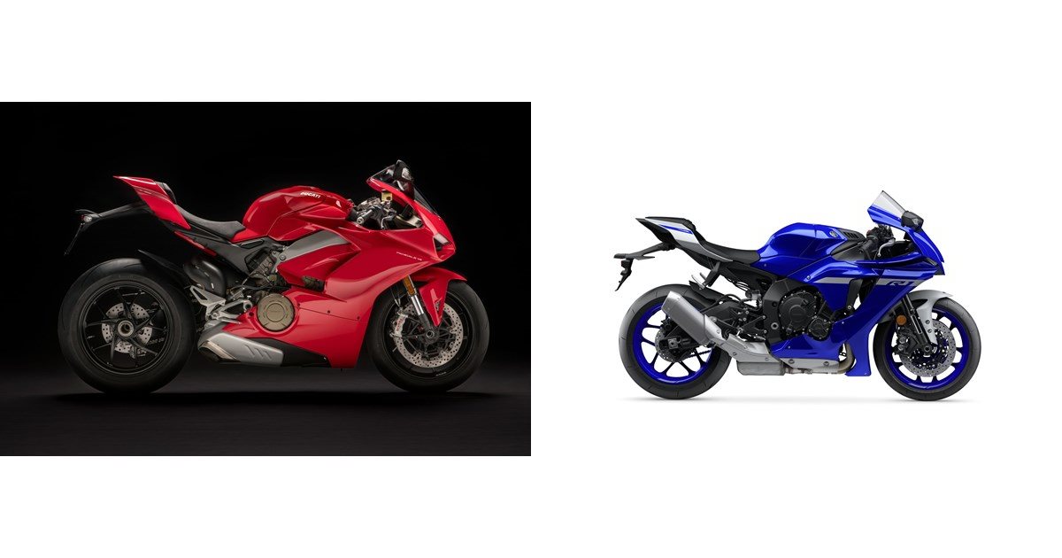 Motorrad Vergleich Ducati Panigale V4 2019 vs. Yamaha R1 2020