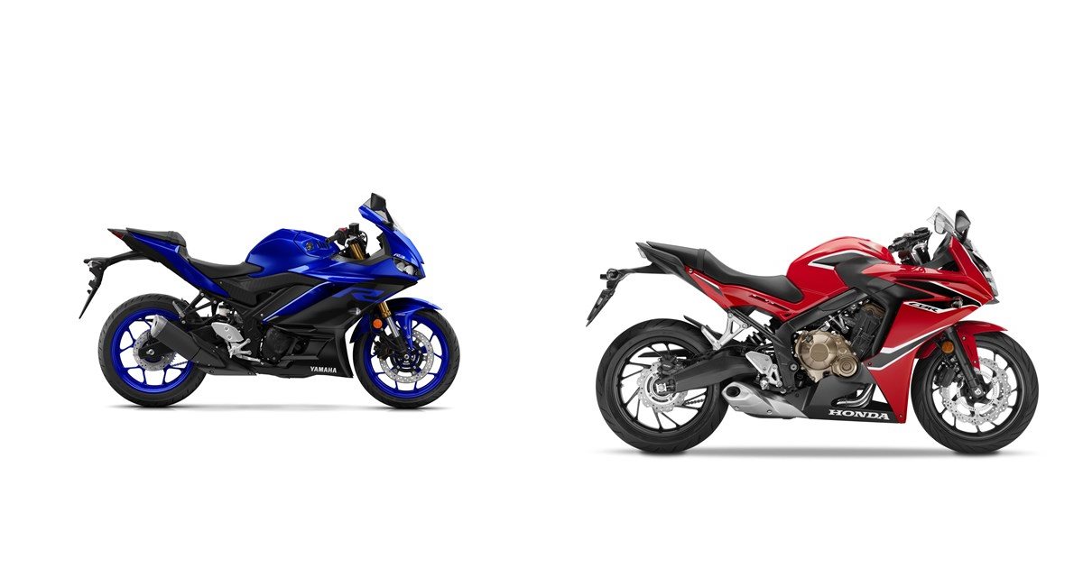 Motorrad Vergleich Yamaha R3 2019 vs. Honda CBR 650F 2018