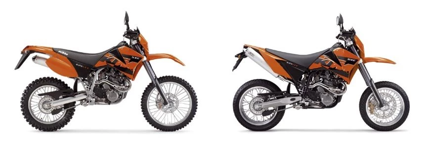 KTM 625 SXC 2005 vs KTM 625 SMC 2005