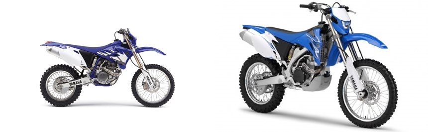 Motorrad Vergleich Yamaha WR450F 2006 vs. Yamaha WR450F 2009