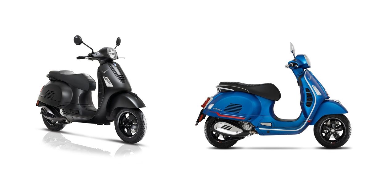 Motorrad Vergleich Vespa GTS 300 Super Notte 2019 vs. Vespa GTS 300 hpe Super Sport 2021
