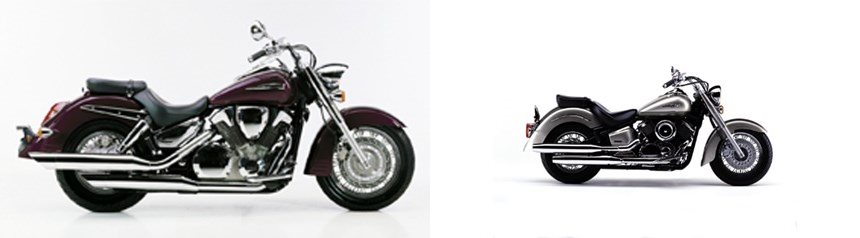 Motorrad Vergleich Honda VTX 1300 2006 vs. Yamaha XVS 1100 Drag Star ...