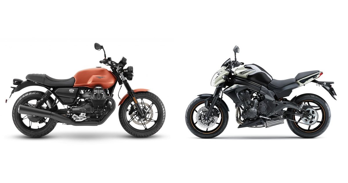 Motorrad Vergleich Moto Guzzi V7 Stone 2022 vs. Kawasaki ER-6n 2016