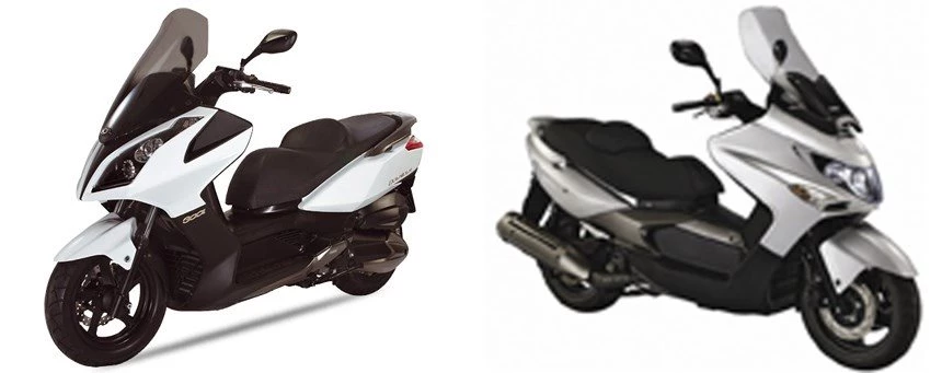 Kymco Downtown 300i 2010 vs Kymco Xciting 300i 2008