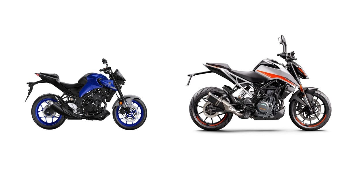 Motorrad Vergleich Yamaha MT-03 2021 vs. KTM 390 Duke 2022