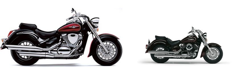 Motorrad Vergleich Suzuki Intruder C800C 2013 vs. Yamaha XVS 1100 Drag ...