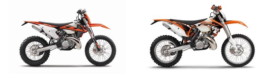 Motorrad Vergleich KTM 300 EXC TPI 2018 vs. KTM 200 EXC 2011