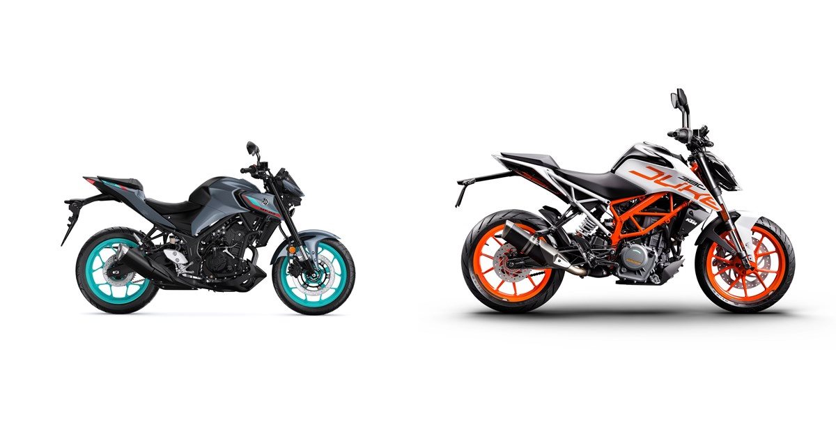 Motorrad Vergleich Yamaha MT-03 2022 vs. KTM 390 Duke 2019