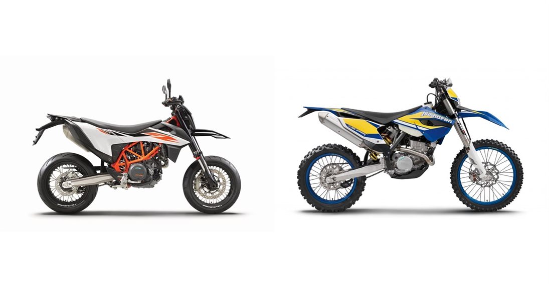 Motorrad Vergleich KTM 690 SMC R 2020 vs. Husaberg FE 250 2013