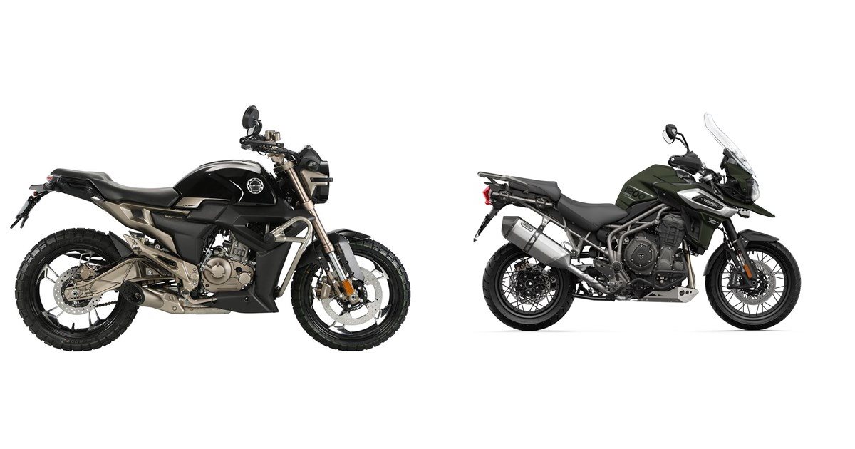 Motorrad Vergleich Zontes 125 G1 2022 vs. Triumph Tiger 1200 XCA 2020