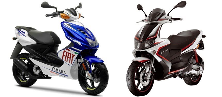 Motorrad Vergleich Yamaha Aerox Team Race Replica 2009 Vs Gilera