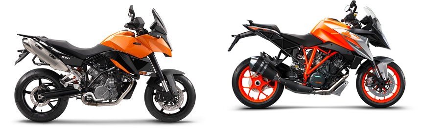 KTM 990 Supermoto T 2012 vs KTM 1290 Super Duke GT 2018