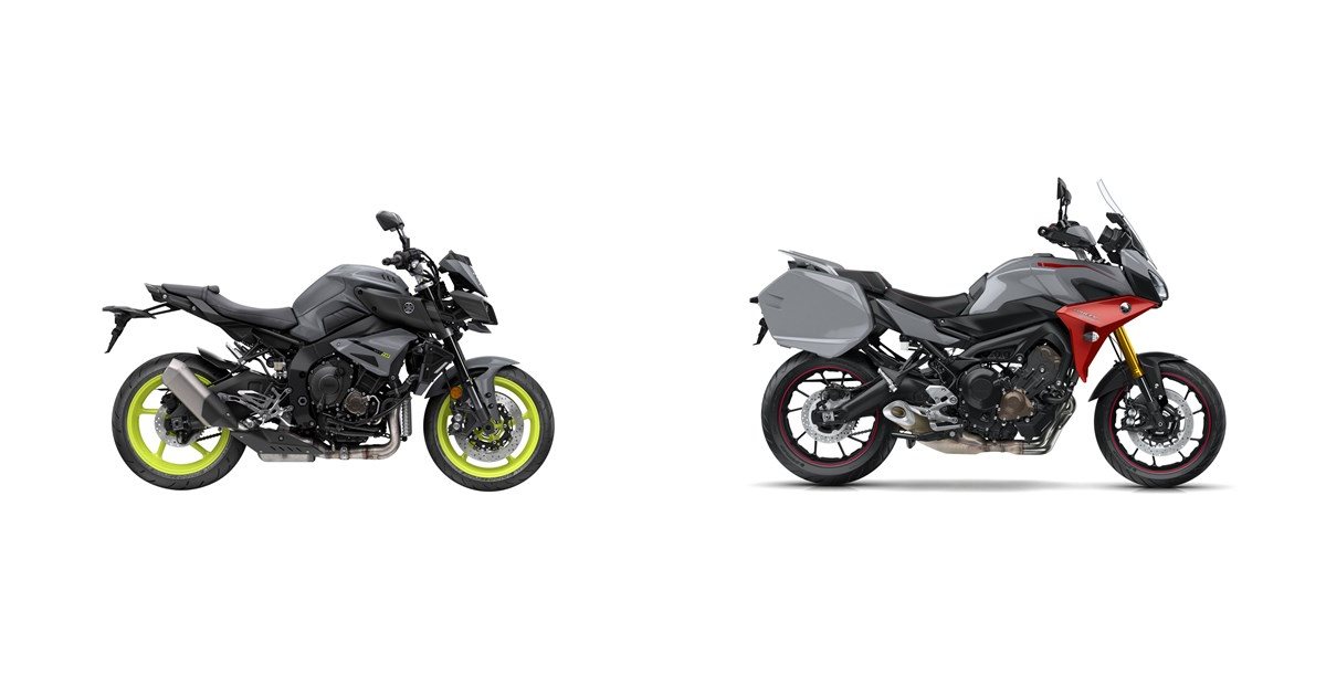Motorrad Vergleich Yamaha MT-10 2017 vs. Yamaha Tracer 900 GT 2019