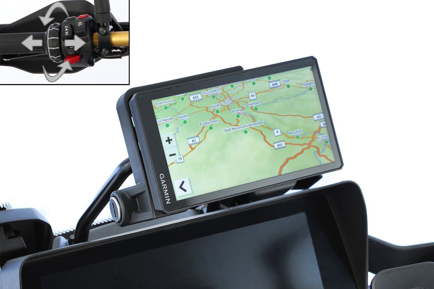 Der Plug & Ride Adapter integriert Garmin-Navis und BMW-Multi-Controller