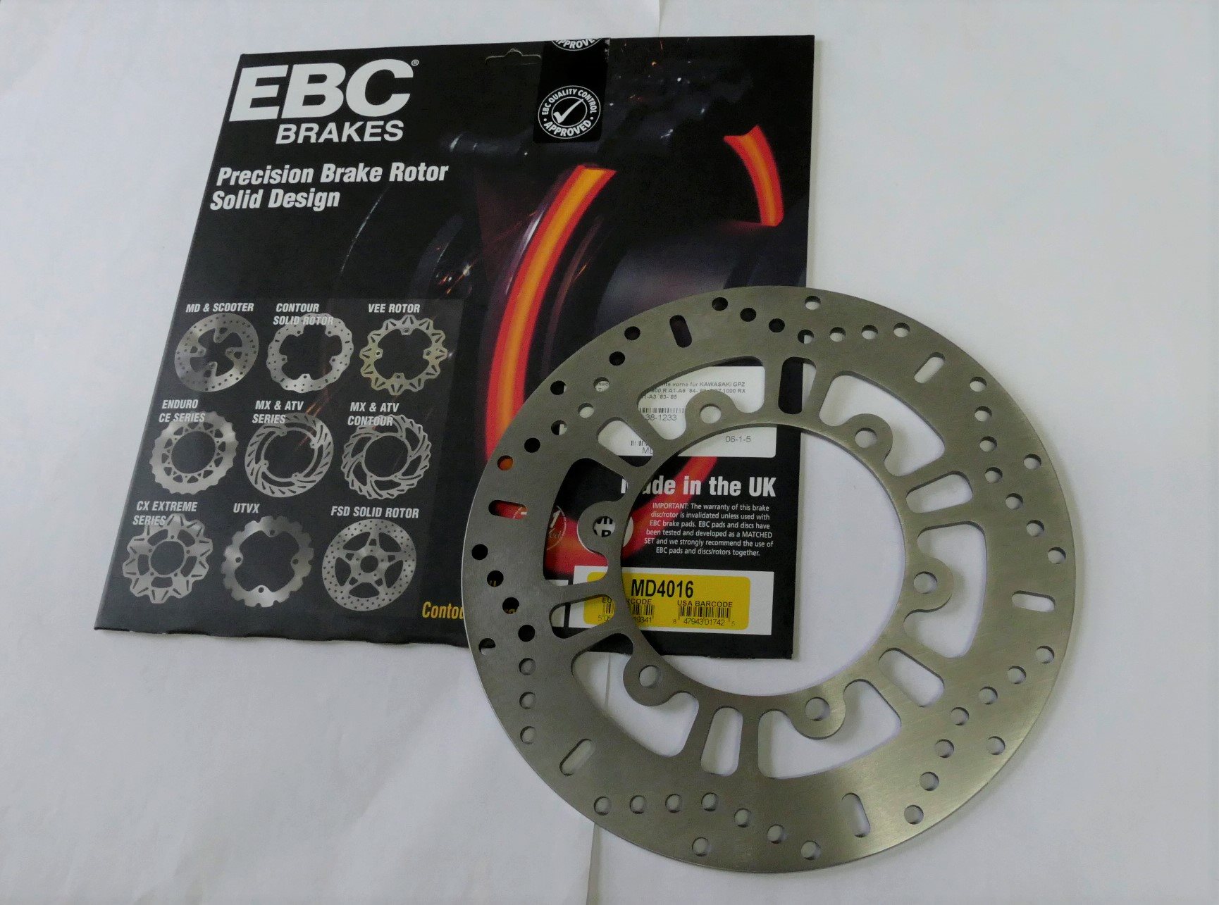 EBC-Bremsscheibe links und rechts vorne für KAWASAKI GPZ 750 E1/D2 ...