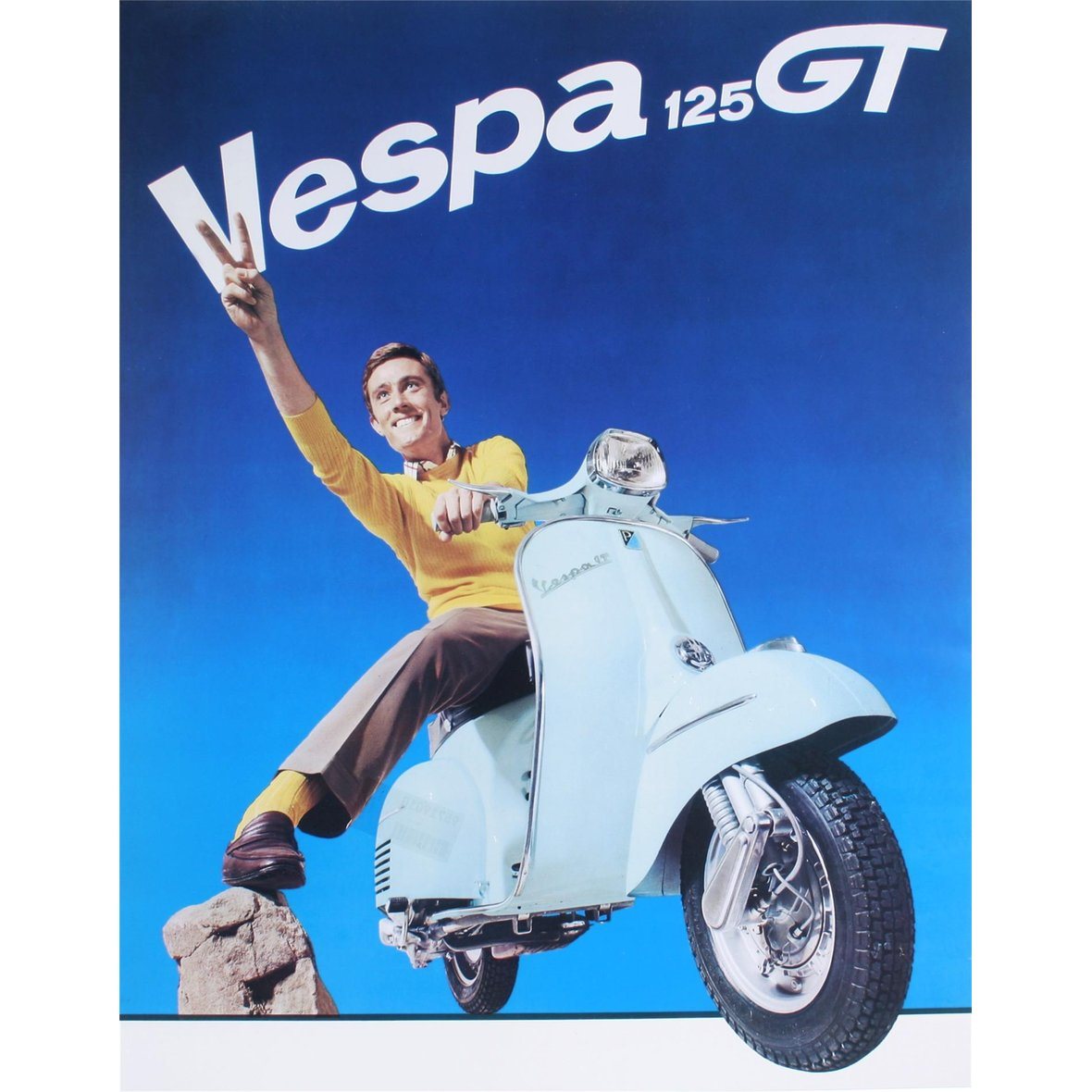 Poster mit "Vespa 125 GT - Roller mit Fahrer" Motiv um 7,70 EUR ...