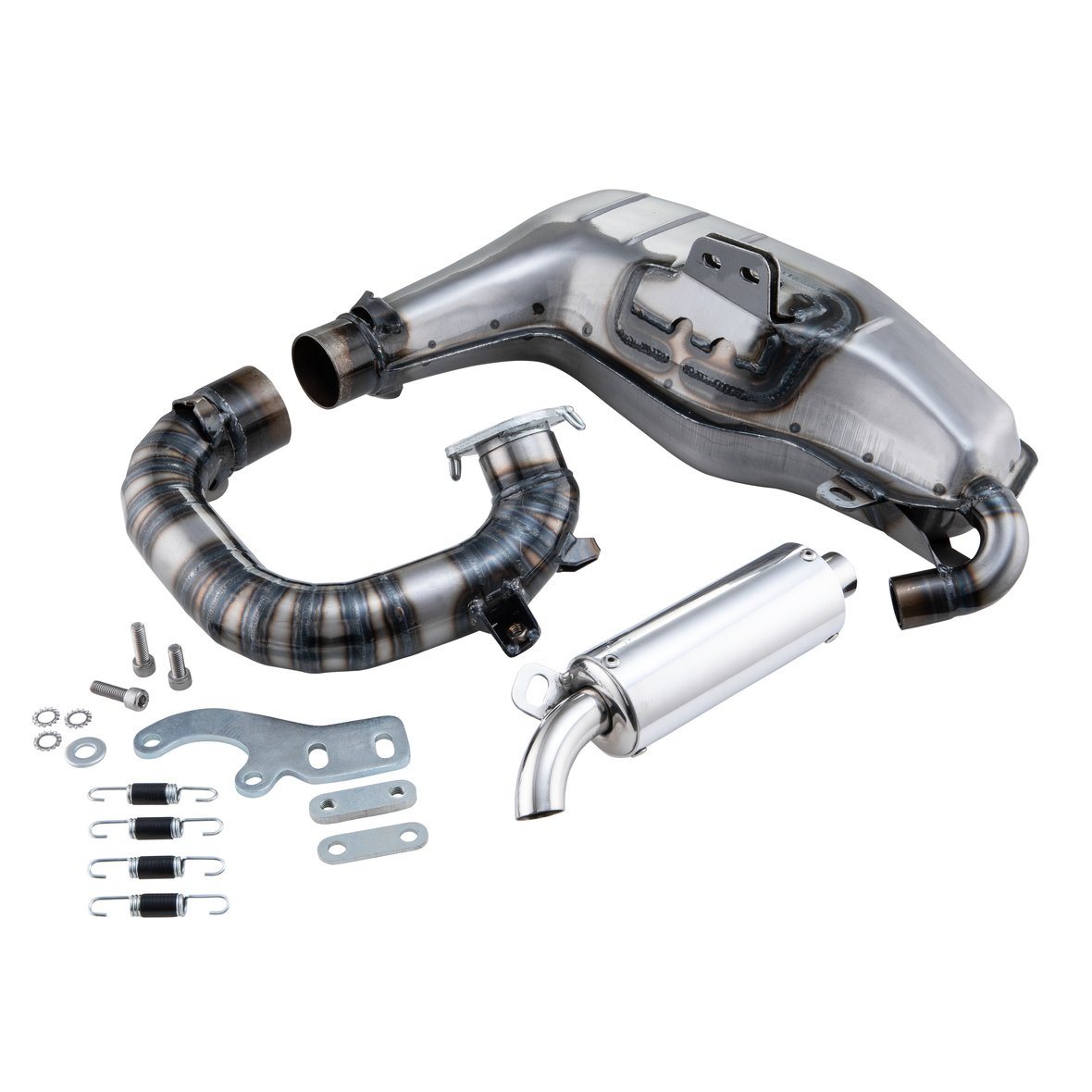 Rennauspuff Clubsport Silent Curly für Lambretta 125 LI/LIS/DL/GP/150 LI/LIS/SX/DL/GP/175 TV 2 ...