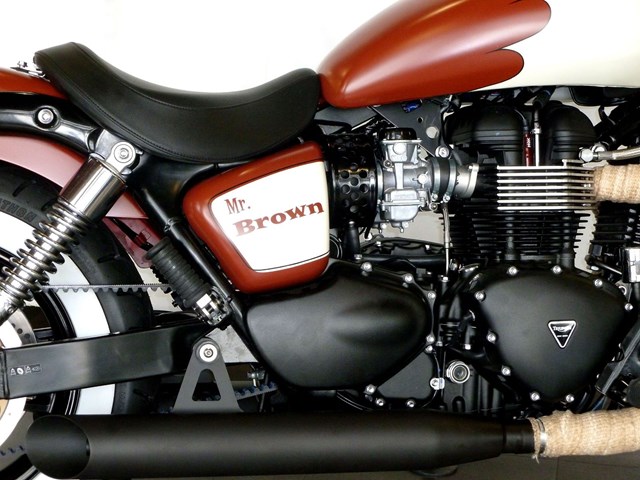 Details on the custom-Bike Triumph Speedmaster of dealer Triumph Stuttgart