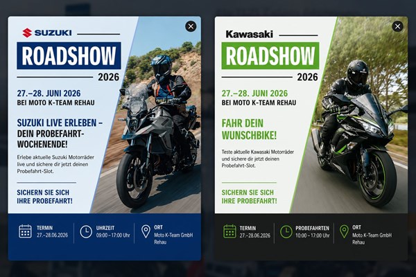 Roadshow-Wochenende bei Moto K-Team Rehau